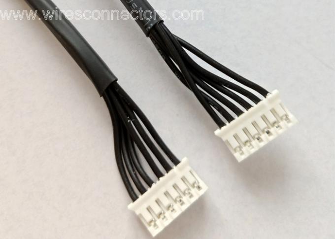 PHR-6P 2.0MM JST Male Connectors 26AWG PVC Black Wire Cable Assembly